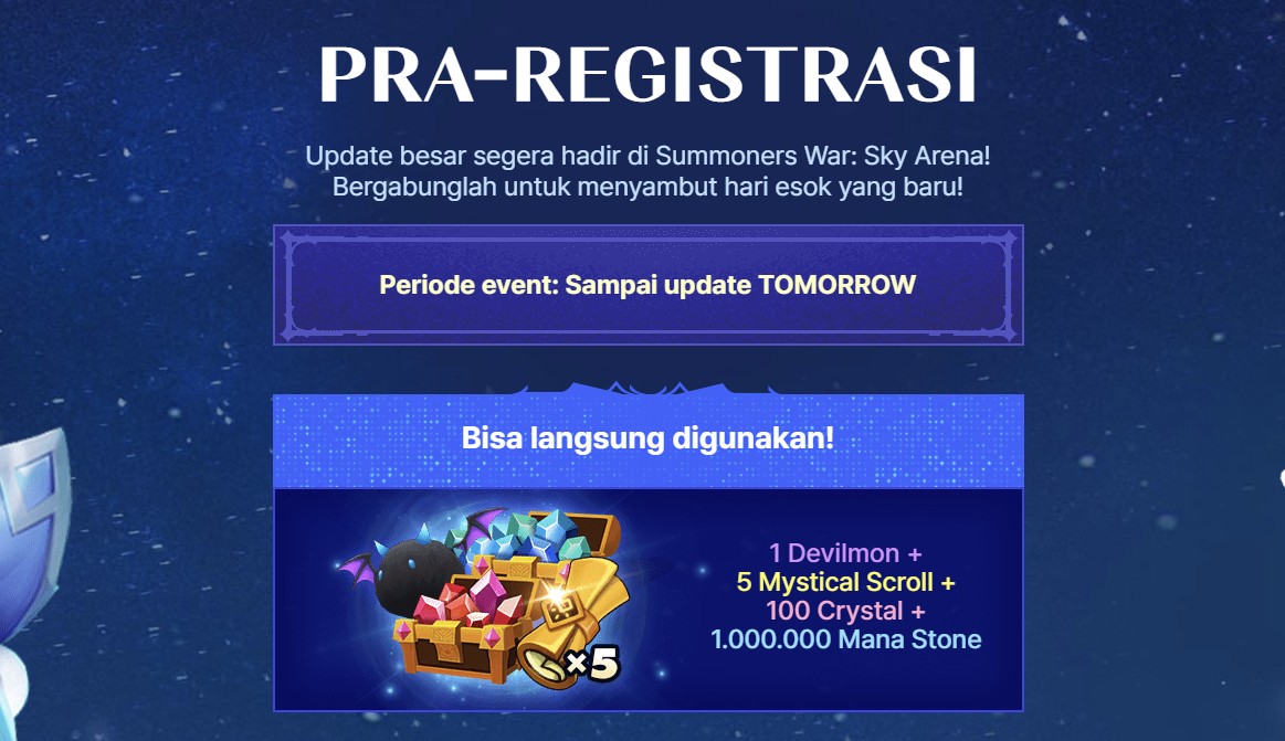 Com2uS Buka Pra-registrasi Global untuk Update Besar 'TOMORROW' Summoners War